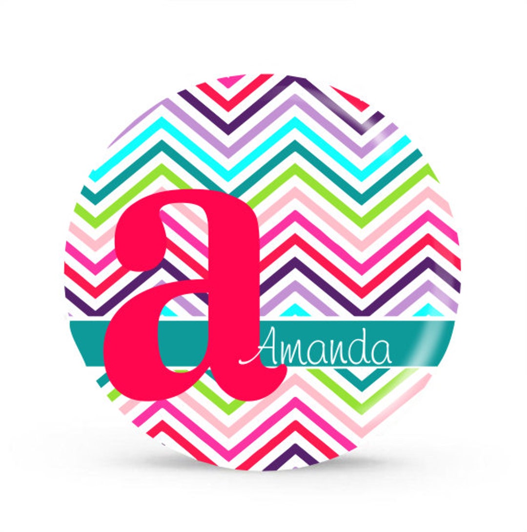 Personalized Plate Chevron Name Personalized Plate for - Etsy