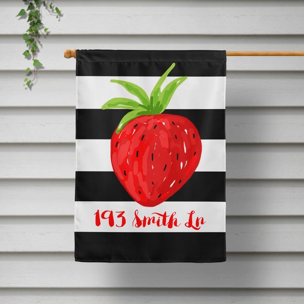 Strawberry House Flags - Etsy