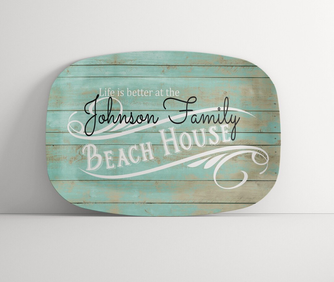 Personalized Platter Beach House, Customized Housewares - Etsy