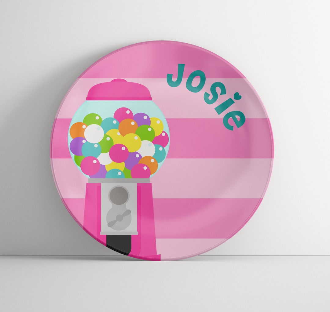 Personalized Plate -gumball - Custom Birthday Gift for Girls - Etsy