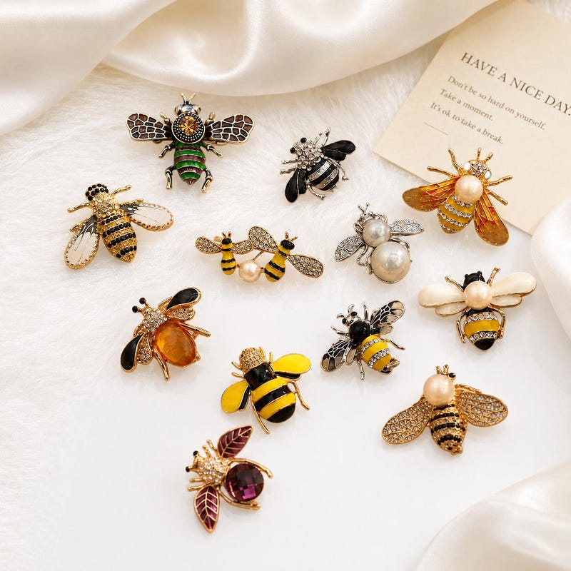 Vintage Pearl Bee Pin - Etsy