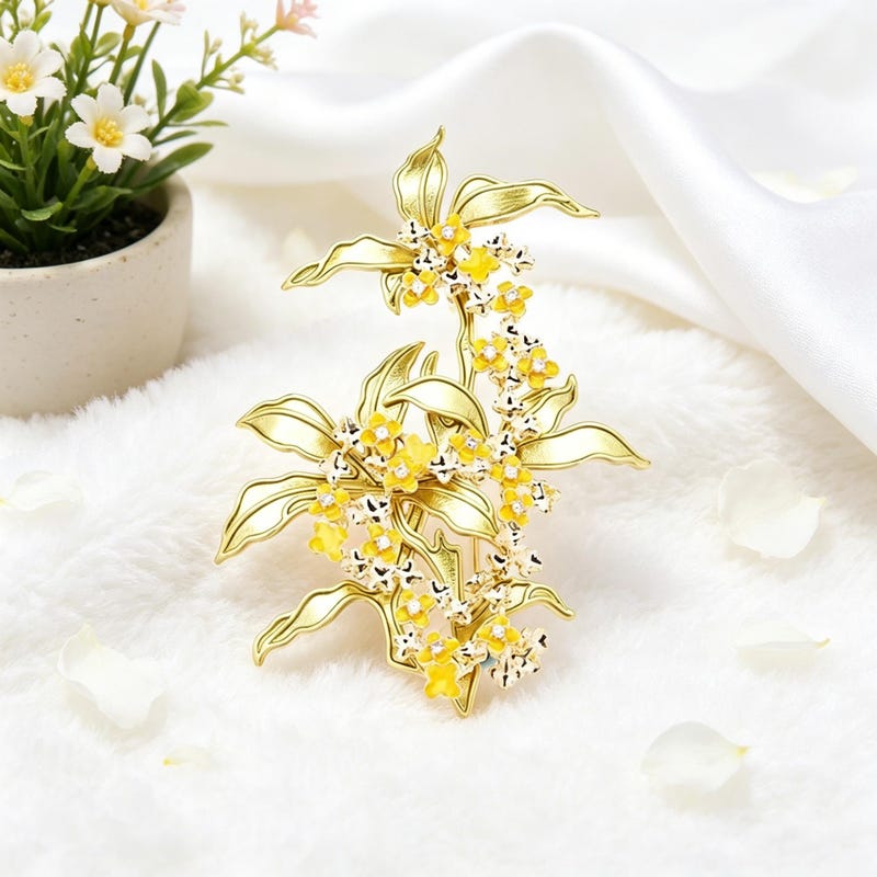 Yellow Enamel Brooches - Etsy