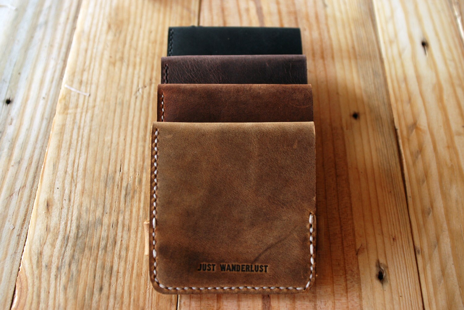 Simple Wallet. Dark Brown Leather Wallet for Men. Space for | Etsy