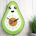 Avocado Wall Clock • Kawaii Clock • Kawaii Decor • Food Lover Gift ...