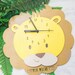Lion Clock Children's Clock Nursery Bedroom Decor Personalised Gift ...