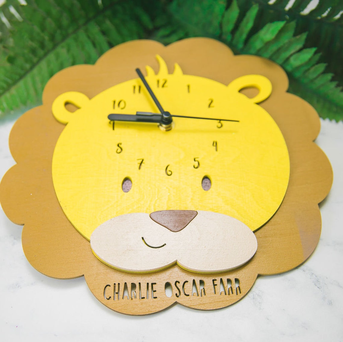 Lion Clock Children's Clock Nursery Bedroom Decor | Etsy UK