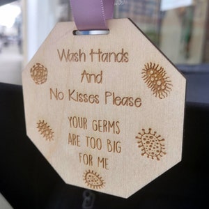 Germs Keep Away Sign • Baby Sign • Pram Sign • Baby Plaque • Newborn ...