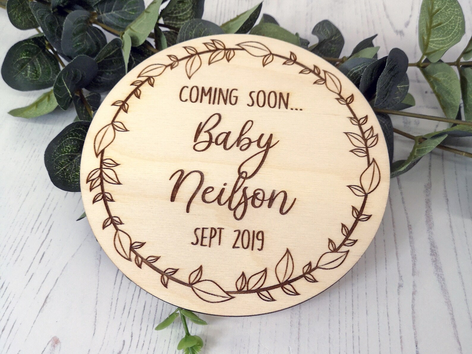 Baby Arrival Plaque Engraved Wooden Gift Baby Plaque New | Etsy