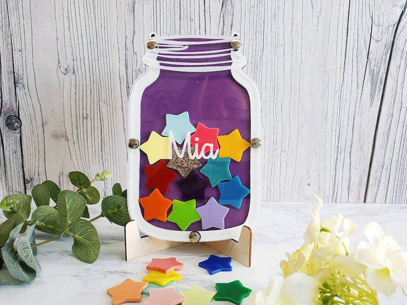 Purple Reward Jar Reward Chart Good Behaviour System - Etsy