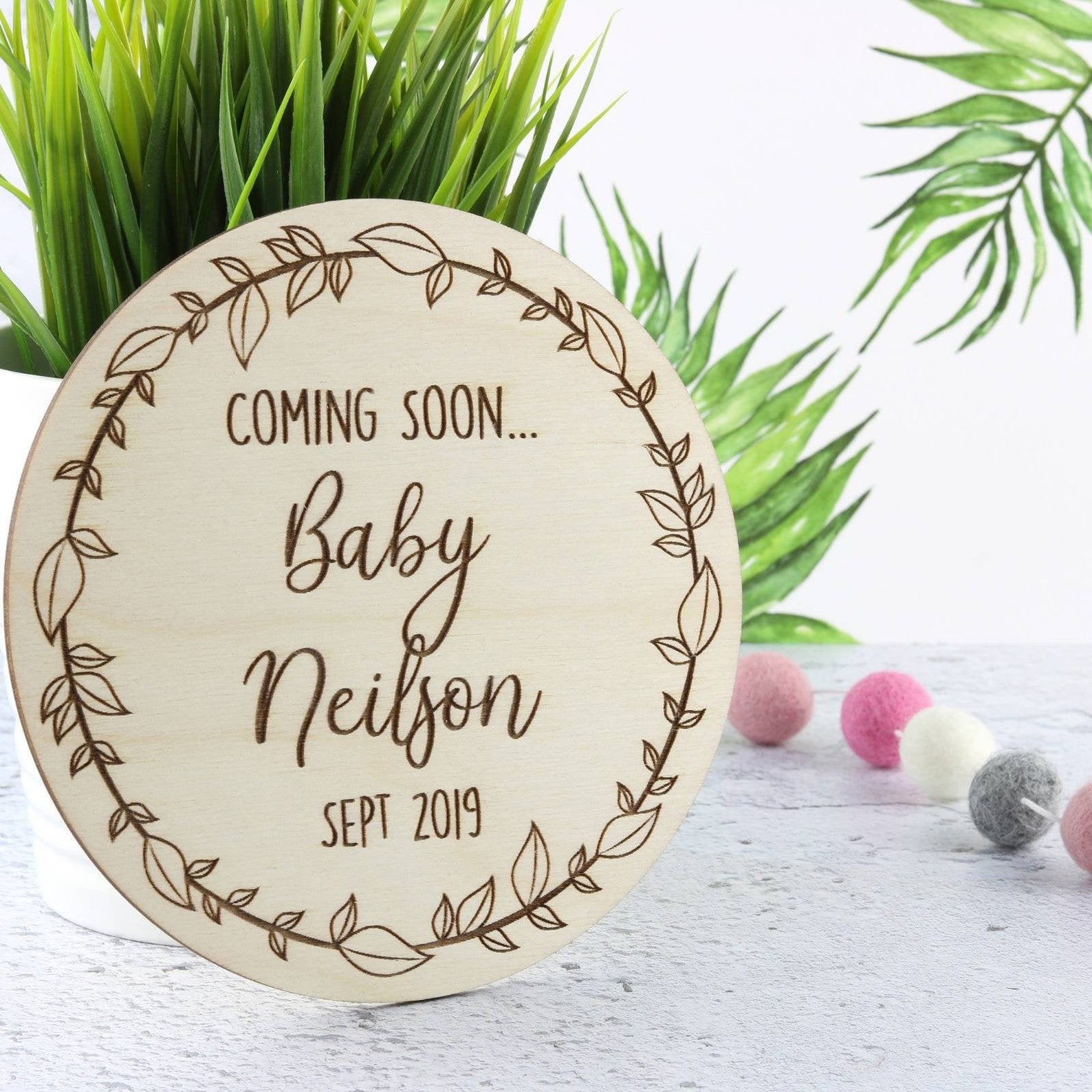 Baby Arrival Plaque Engraved Wooden Gift Baby Plaque New | Etsy
