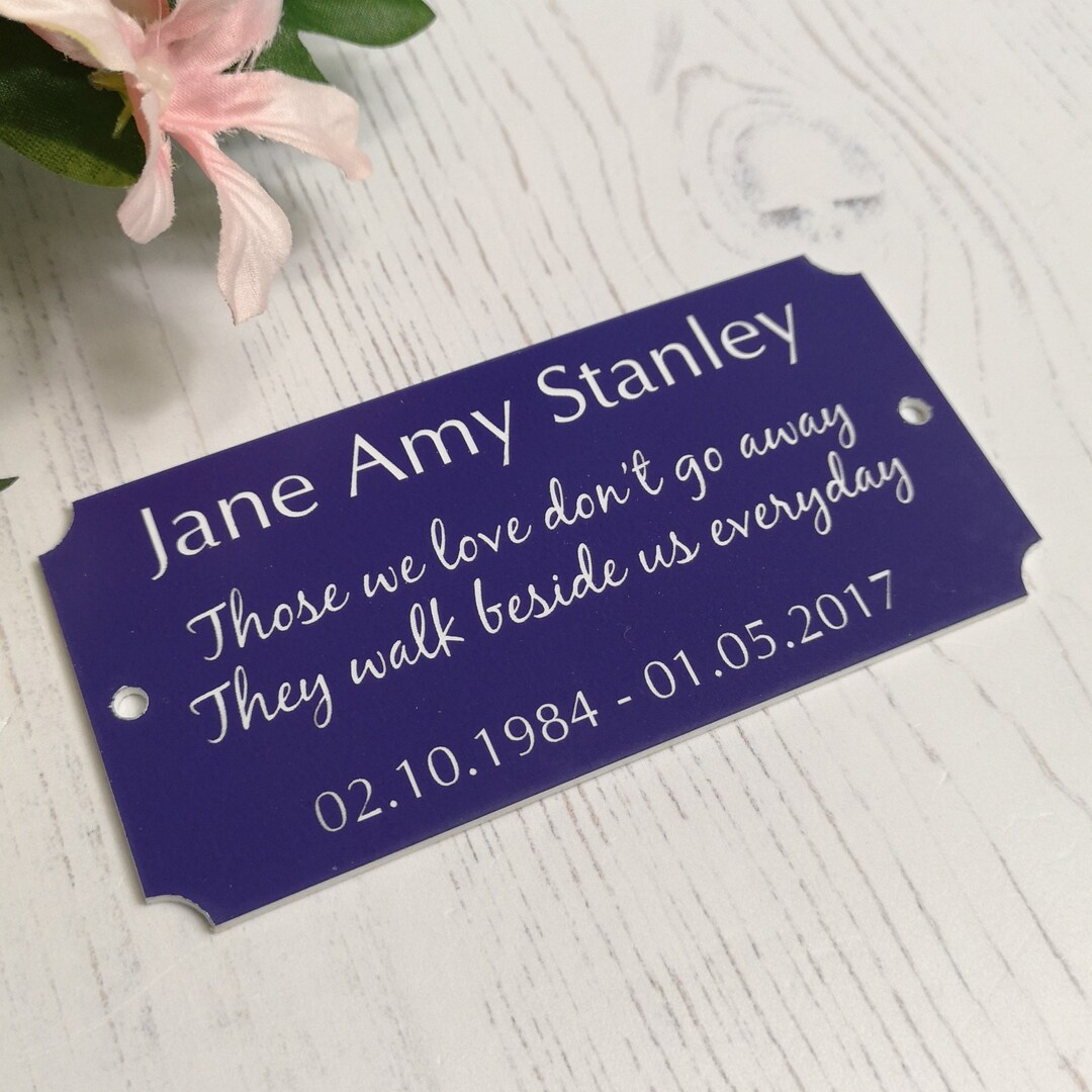Modern Memorial Plaque • Personalised Memorial Plaque • Engraved in ...