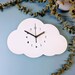 White Cloud Wall Clock Children's Cloud Clock Nursery Decor ...