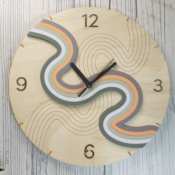 Swirl Clock - Etsy
