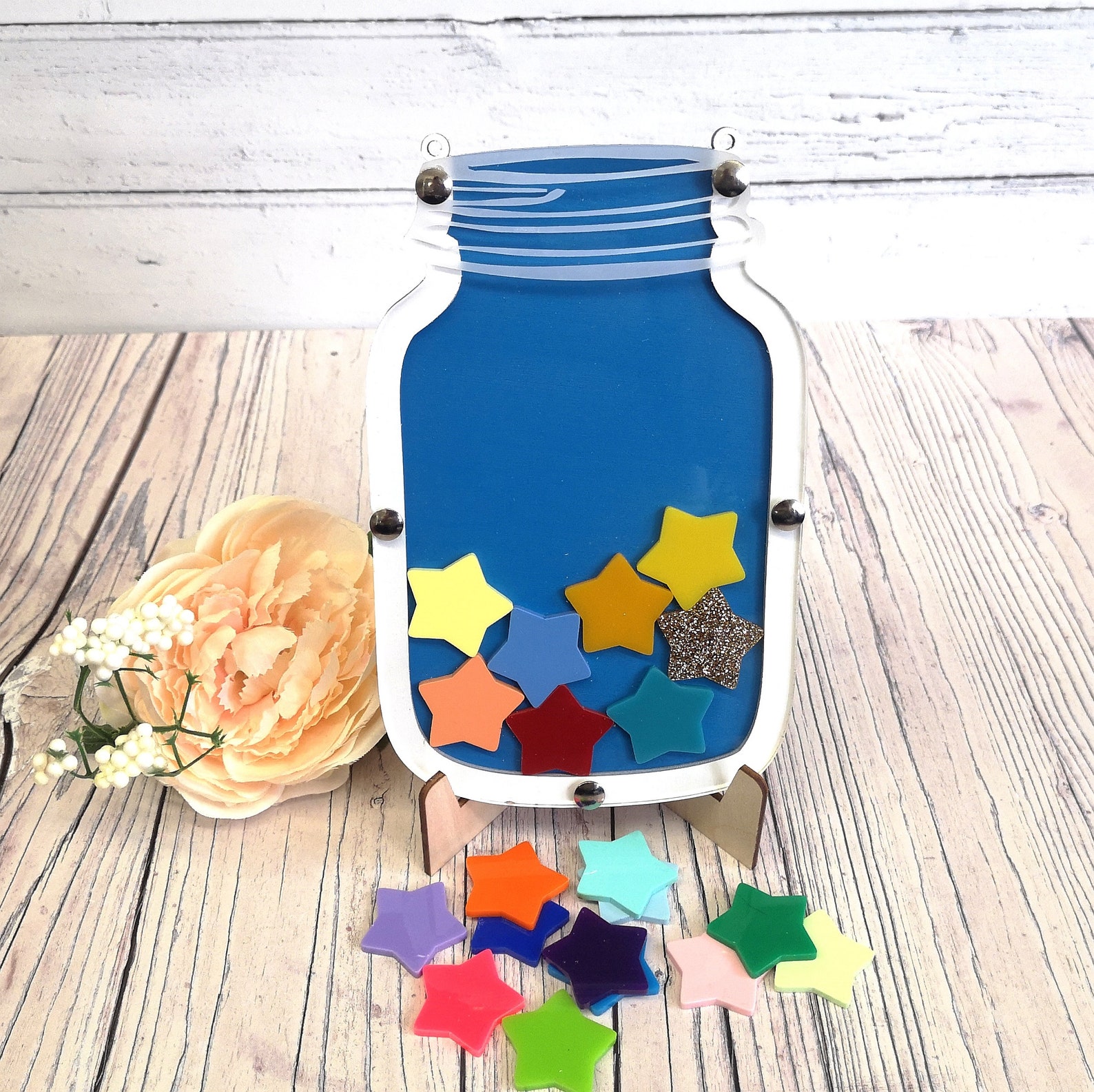 Blue Reward Jar Reward Chart Good Behaviour System - Etsy