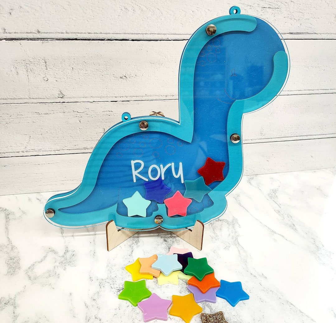 Blue Dinosaur Reward Jar • Reward Chart • Good Behaviour System ...