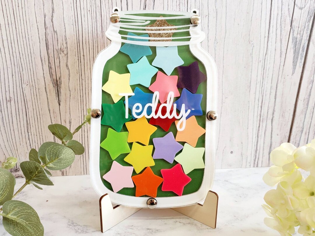 Green Reward Jar Reward Chart Good Behaviour System - Etsy
