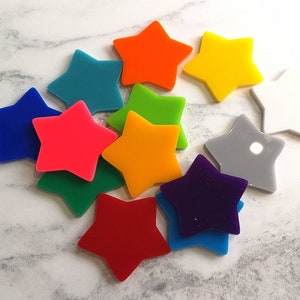 SMALL Acrylic Stars for Reward Jars • Coloured Acrylic Tokens • Plastic ...