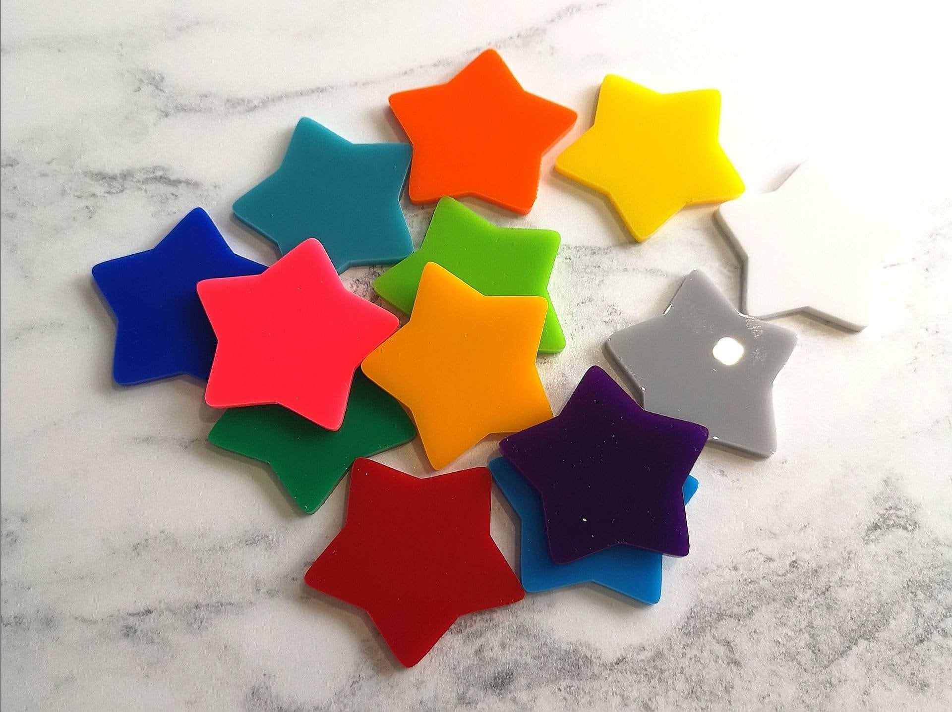 10 LARGE Acrylic Stars for Reward Jars Coloured Acrylic - Etsy UK