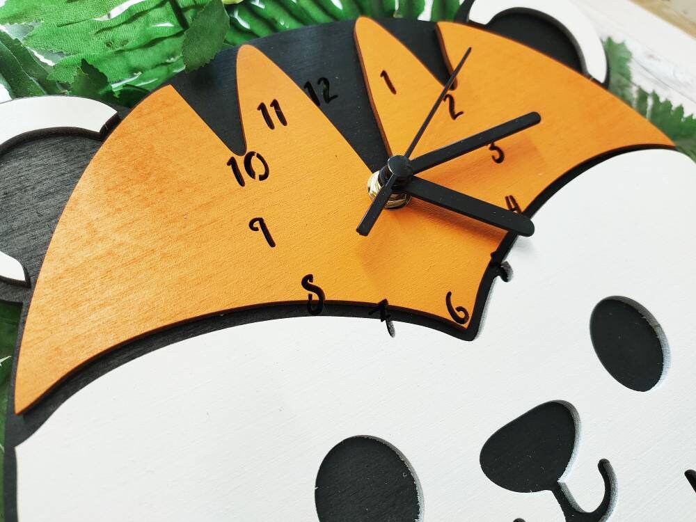 Tiger Clock Children's Clock Nursery Bedroom Decor | Etsy