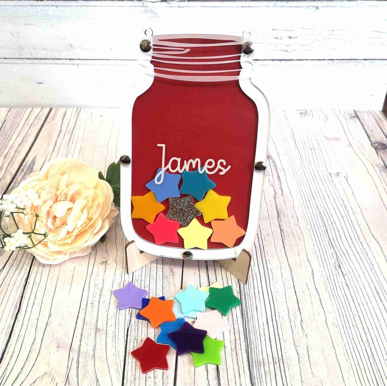 Red and White Reward Jar Reward Chart Good Behaviour - Etsy