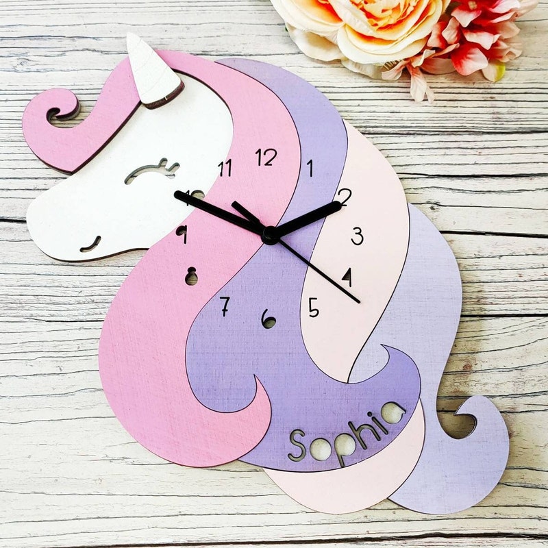 Purple Bedroom Clock - Etsy UK
