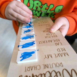 Morning Routine Chart Tick Board Routine Check List Reusable Morning ...