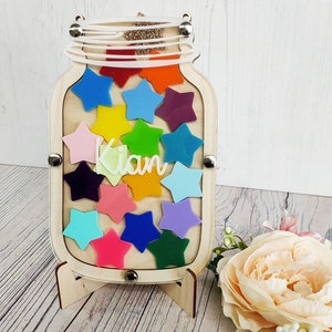 Personalised Reward Jar Wooden Reward Chart Good Behaviour - Etsy