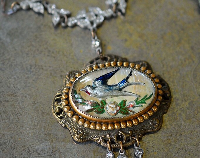 Blue Bird Necklace/ Reserved for Lagir - Etsy