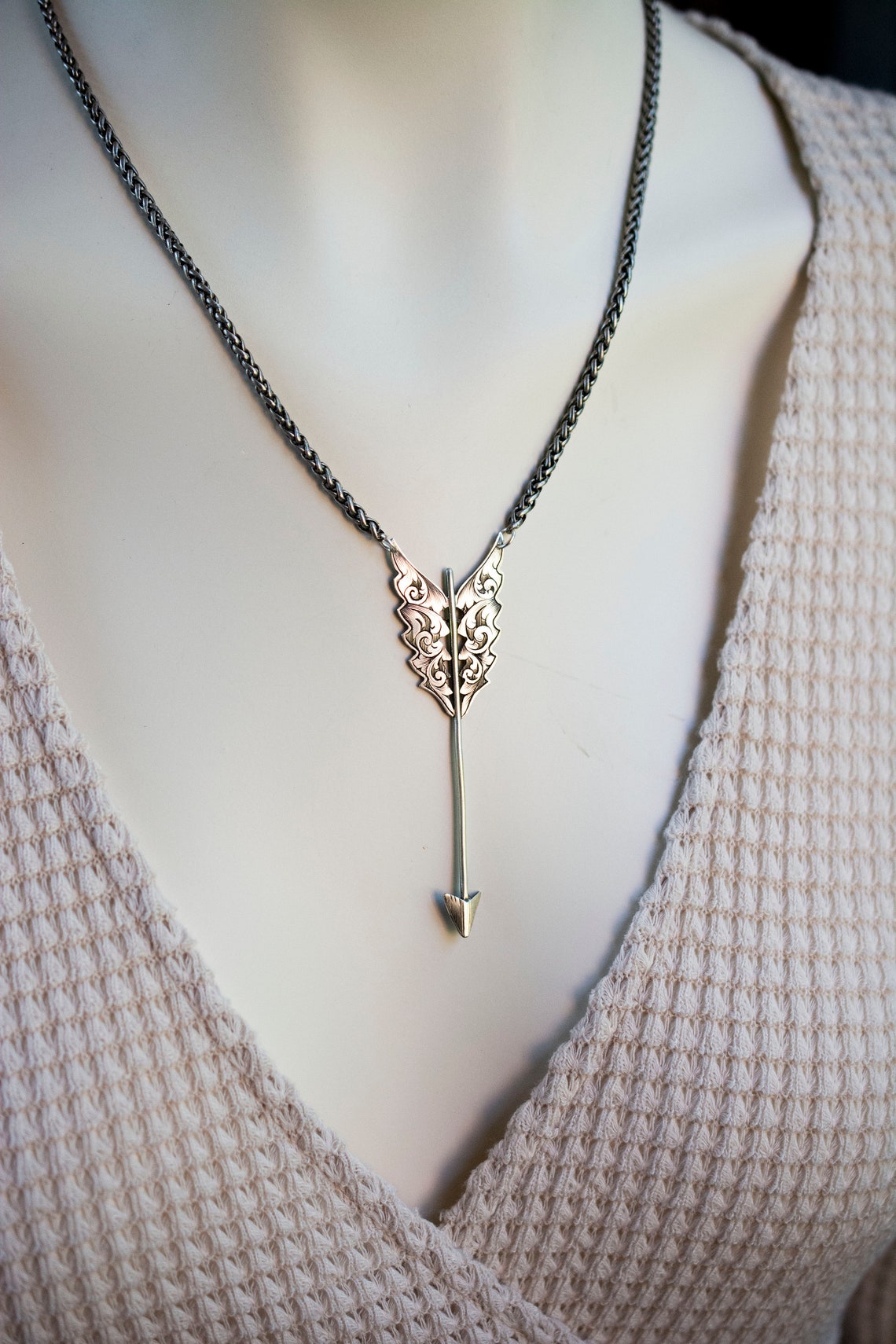 Antique Victorian Arrow Necklace/ Repurposed Necklace - Etsy