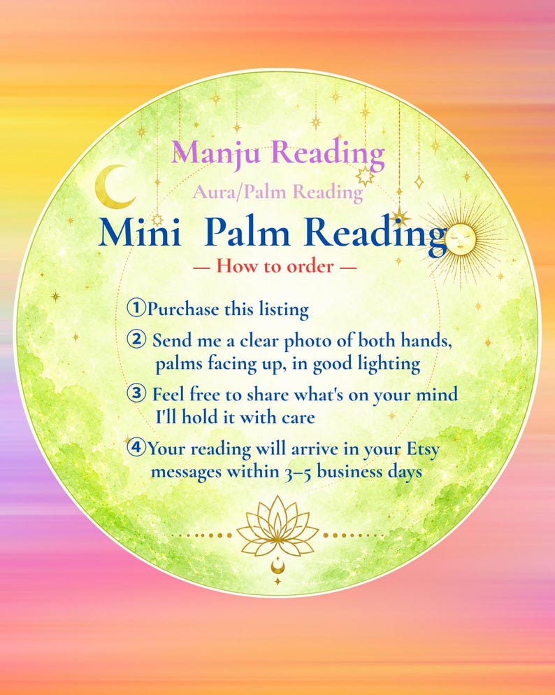 Mini Palm Reading | Japanese Online Reader - Etsy