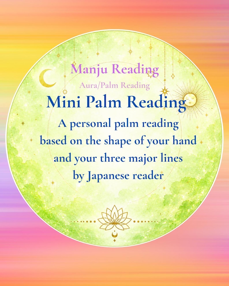 Mini Palm Reading | Japanese Online Reader - Etsy