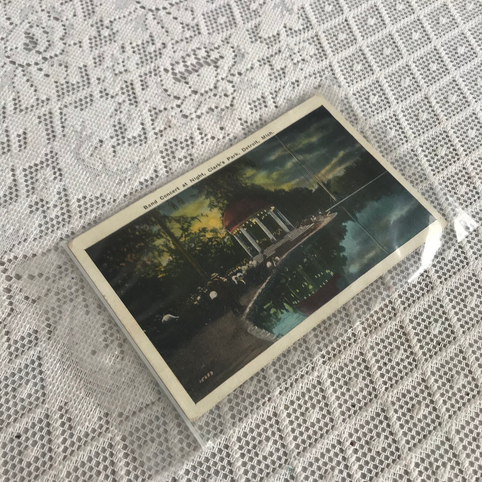 Vintage Paper Photography Postcard Band Concert at Night - Etsy