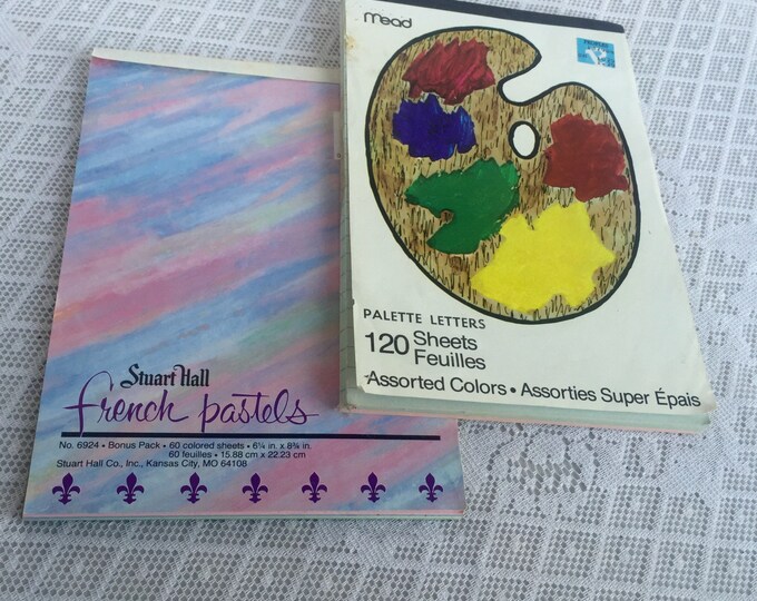 Pastel Paper Writing Tablets by Mead and Stuart Hall / Vintage ...