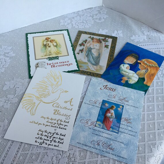 Items similar to Christmas Cards for Crafters / Religious Card Stock ...