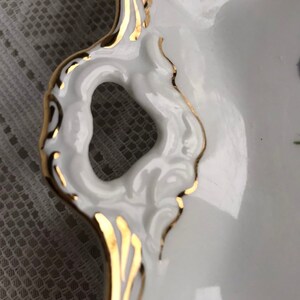 Pink and White Flowers Pattern Ceramic Dish / Vintage Rose China ...