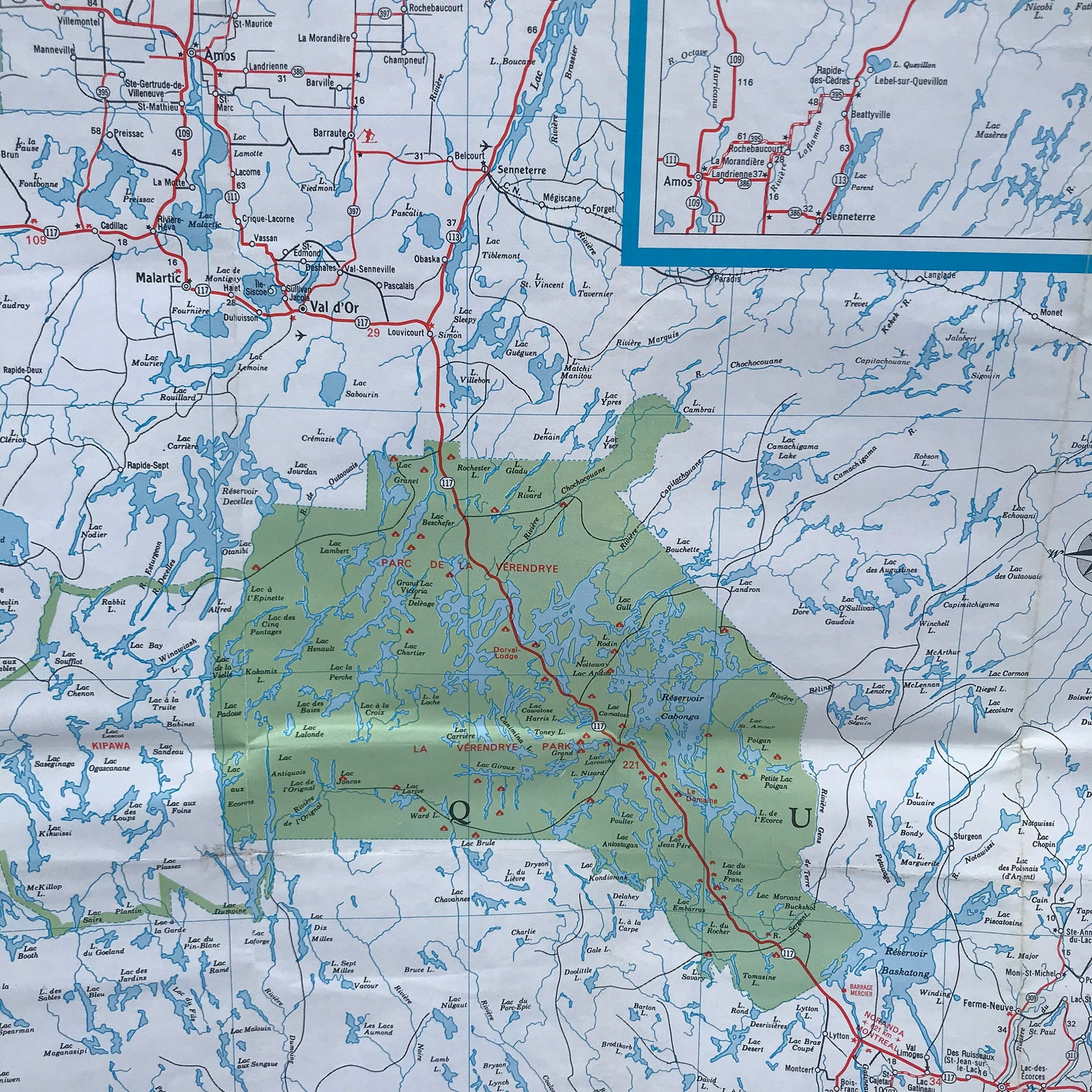 Vintage Quebec Canada Road Map by Exxon Travel Club / Old Map - Etsy