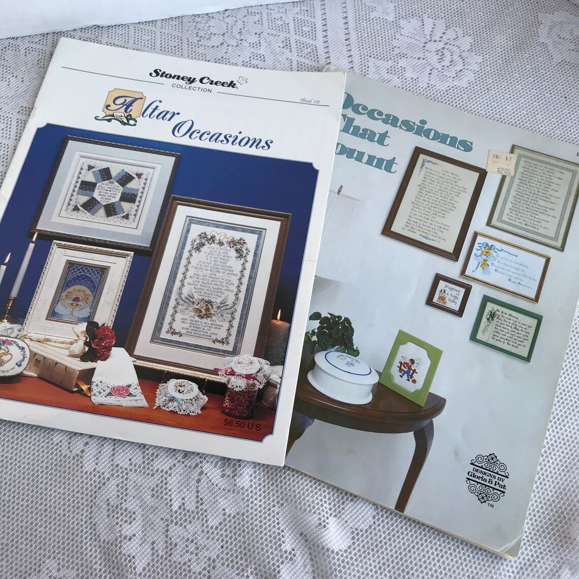 Vintage Cross Stitch Pattern Books / Altar Occasions and | Etsy