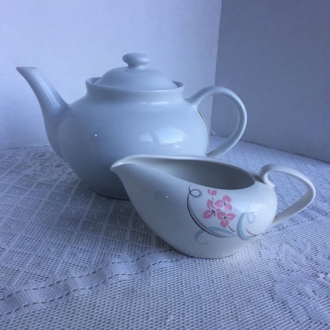 Mid Century Modern Creamer / Vintage Ironstone White Ceramic Creamer by ...