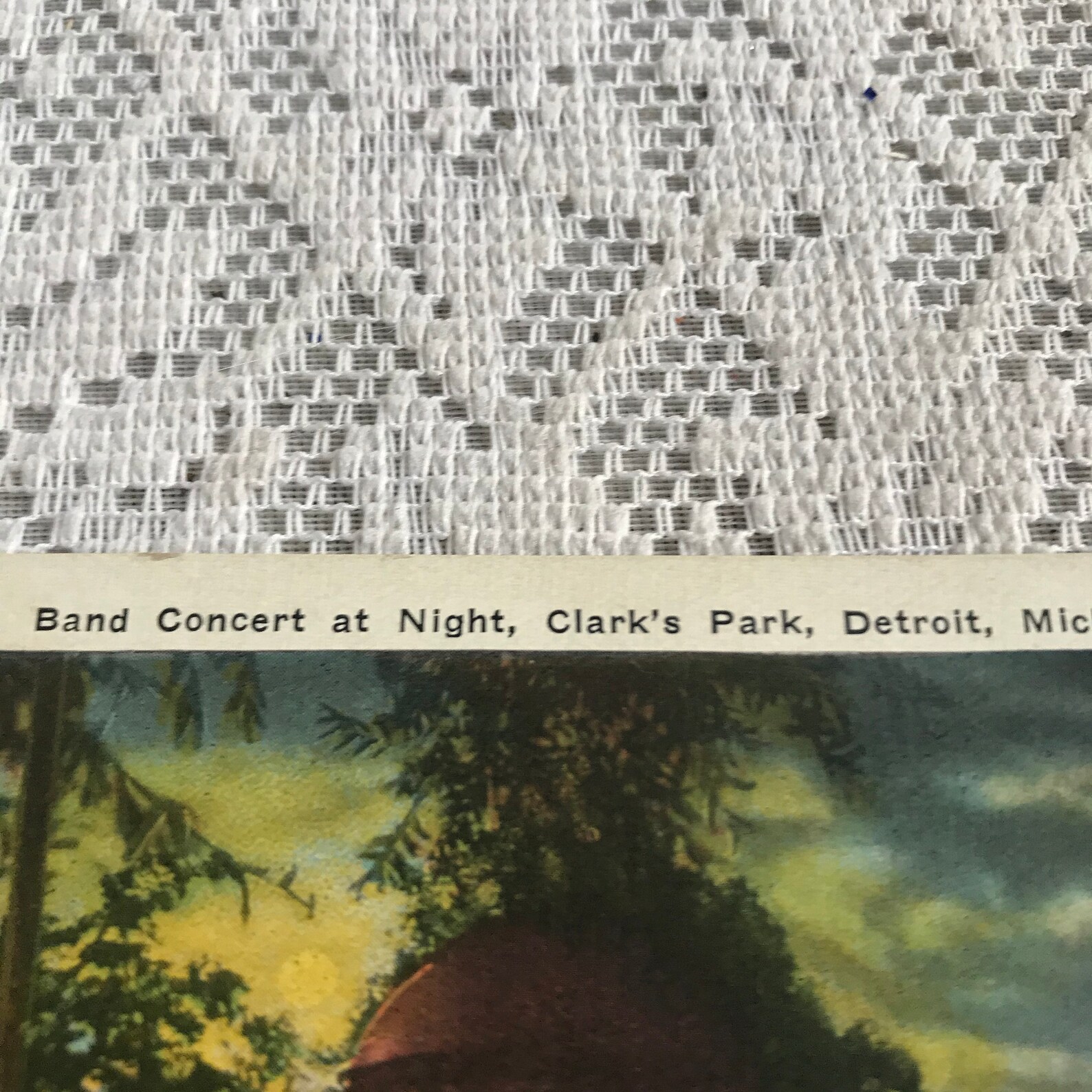 Vintage Paper Photography Postcard Band Concert at Night - Etsy