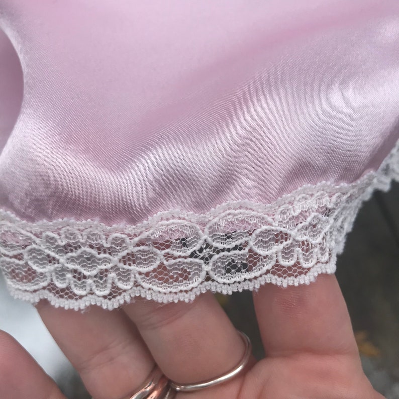 Vintage Pink Nightshirt / Polyester Pajamas / Lace Lingerie / - Etsy