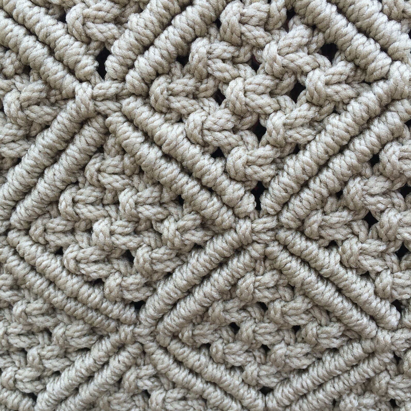 Vintage Purse / Brown Macrame Tote Bag / Beach Bag / Hand Made - Etsy