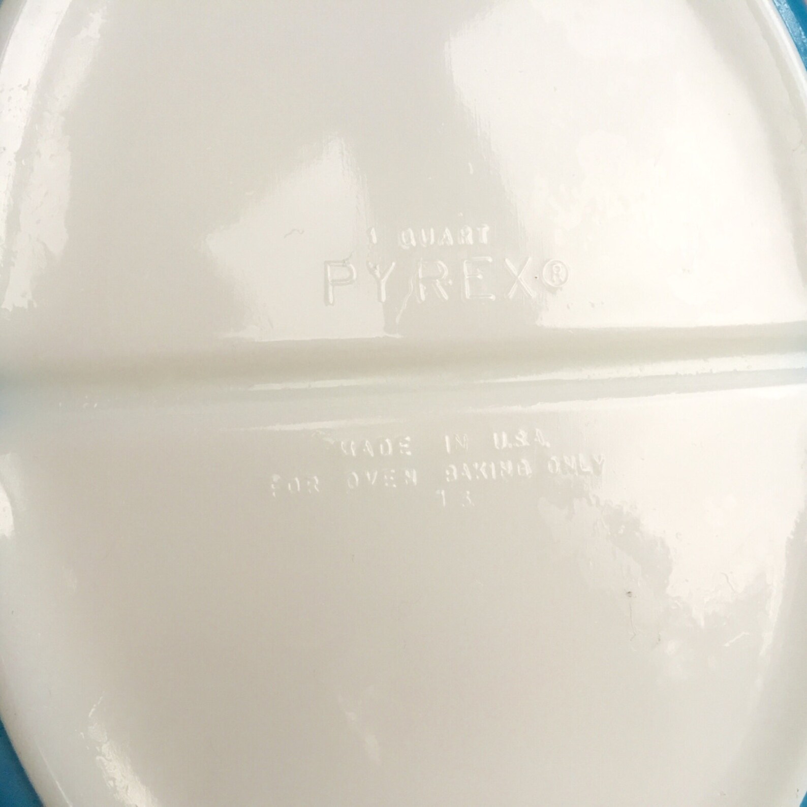 Sale Vintage Pyrex Blue Glassware Divided Dish Blue and White | Etsy