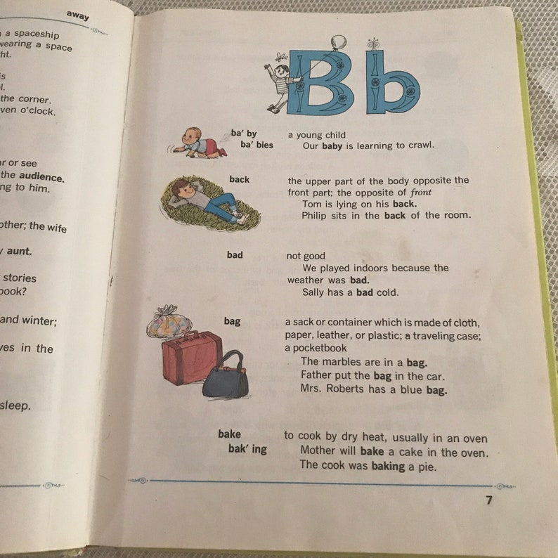 My Second Picture Dictionary / Vintage Hardcover Book / | Etsy