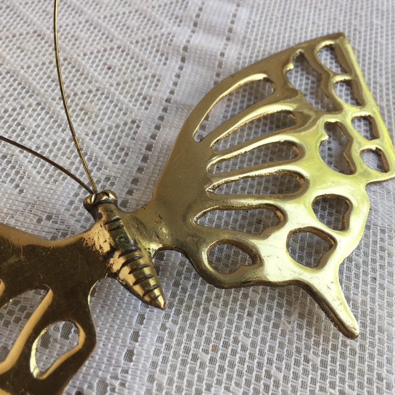 Vintage Butterfly Wall Hangings / Punched Brass Butterflies / - Etsy