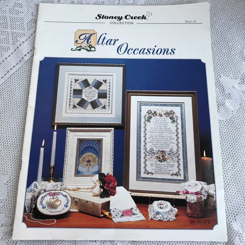 Vintage Cross Stitch Pattern Books / Altar Occasions and | Etsy