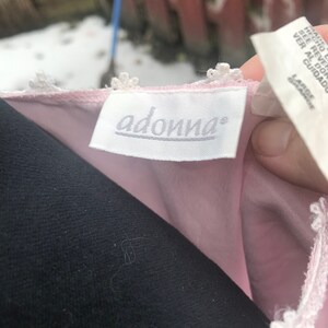 Vintage Pink Nightshirt / Polyester Pajamas / Lace Lingerie / Size ...