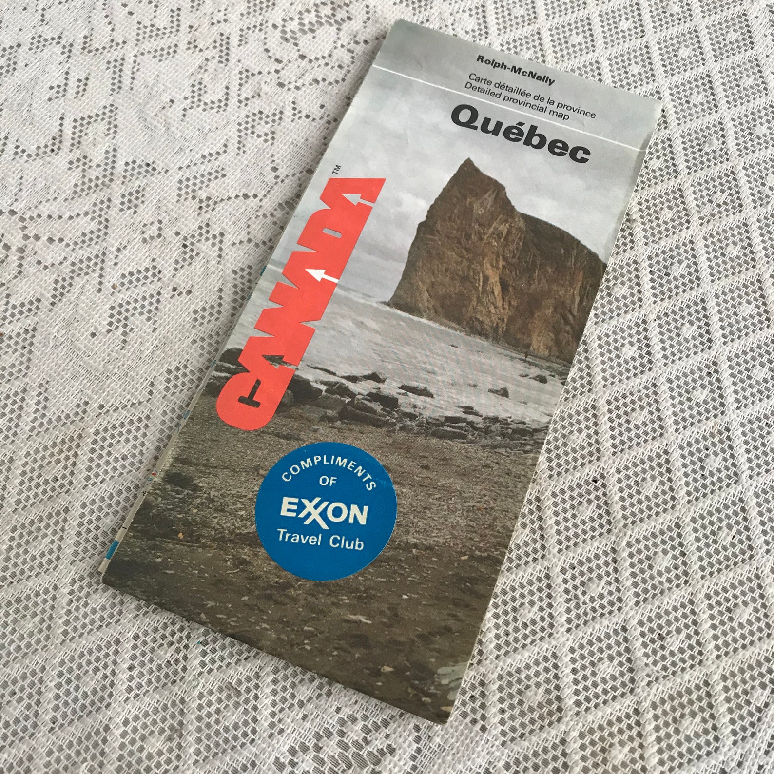 Vintage Quebec Canada Road Map by Exxon Travel Club / Old Map - Etsy