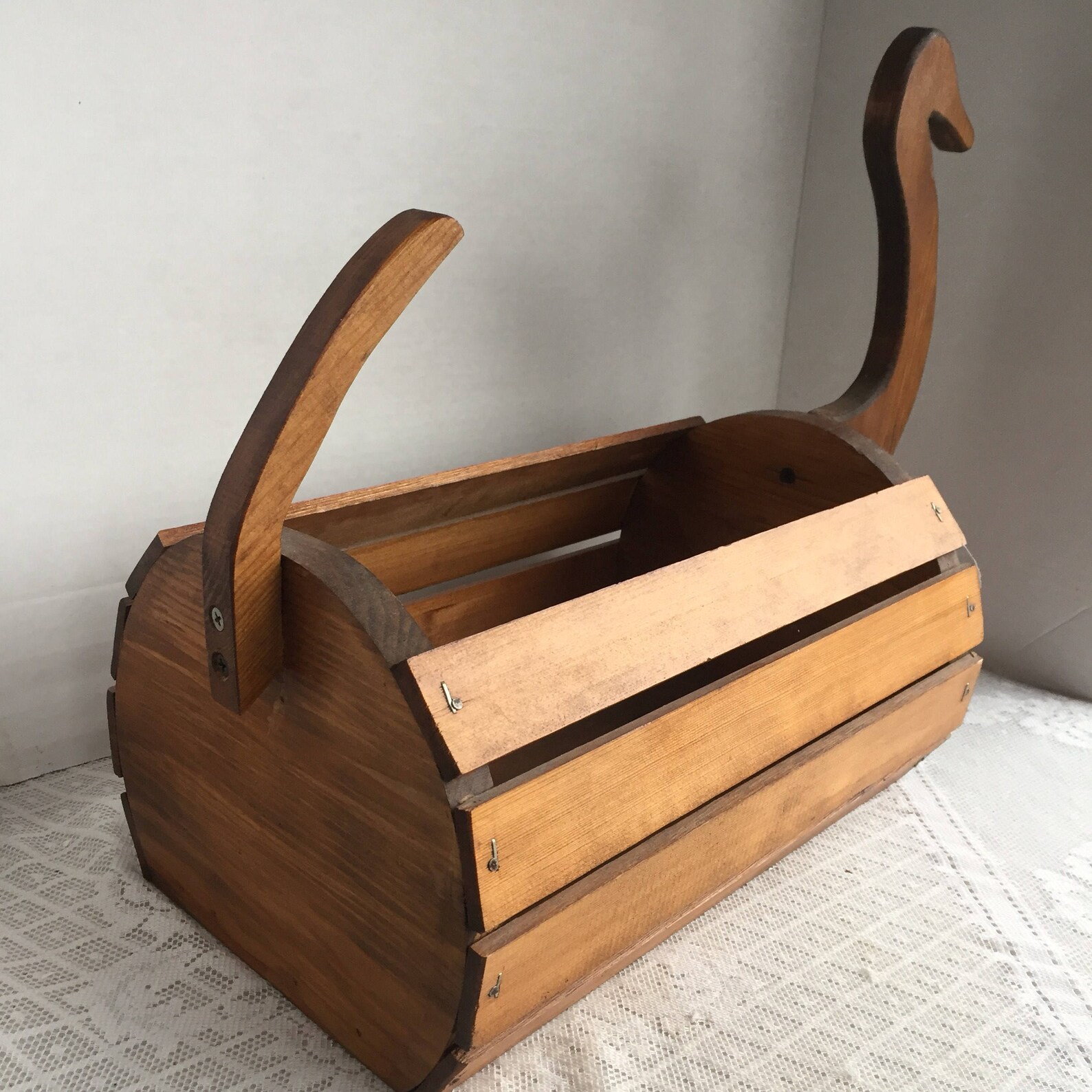 Vintage Wooden Duck Cape Cod Basket / Brown Wood Duck Magazine - Etsy