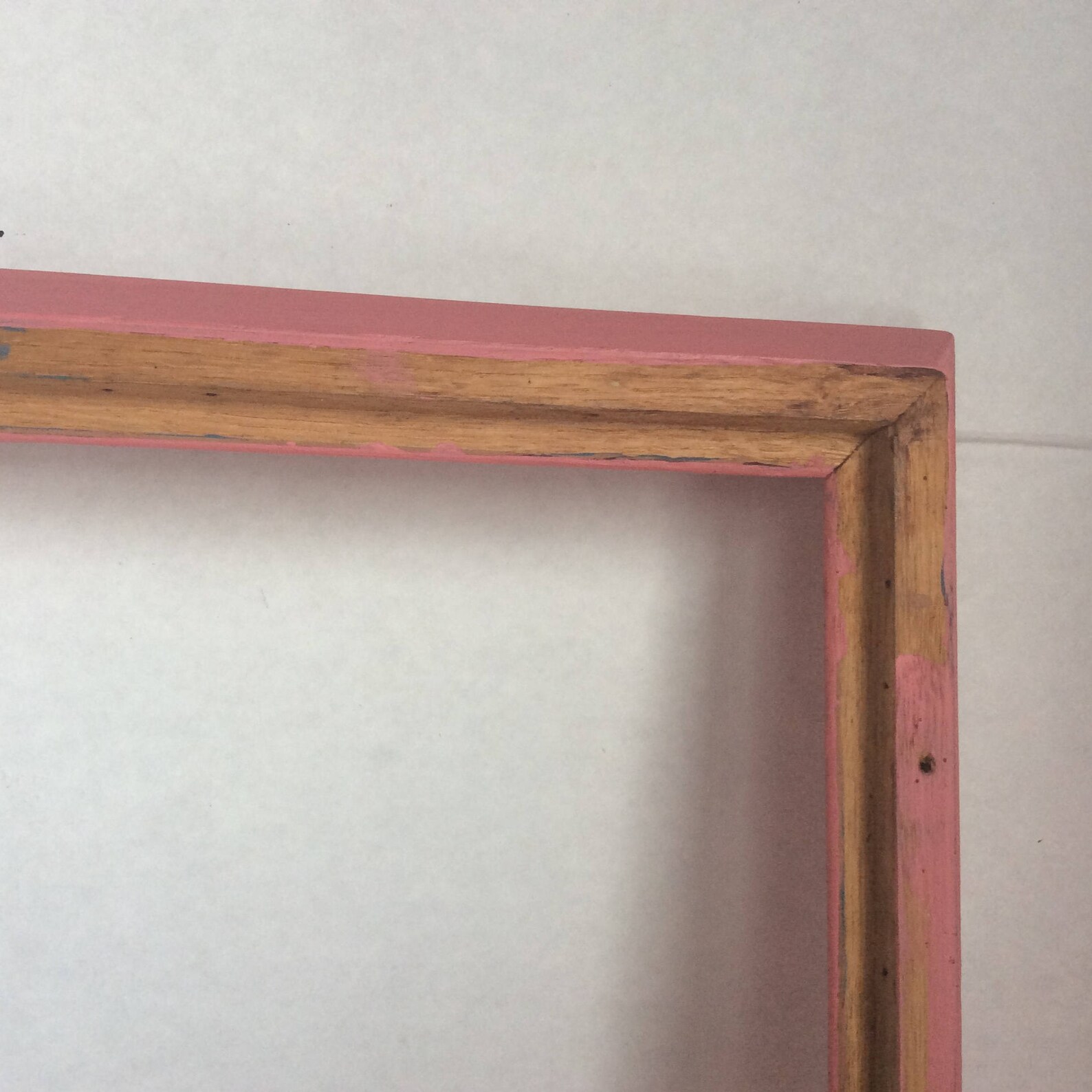 Vintage Wood Picture Frame / Pink Wooden 14 X 18 Frame / - Etsy