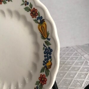 Vintage Fruit Pattern China Bread and Butter Plate Pear and Flower ...